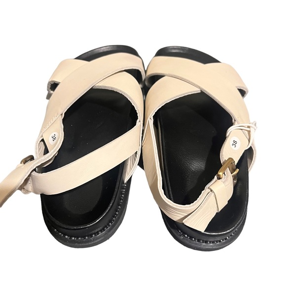liberte leather | Shoes | New Liberte Leather Capri Sandals In Ivory ...